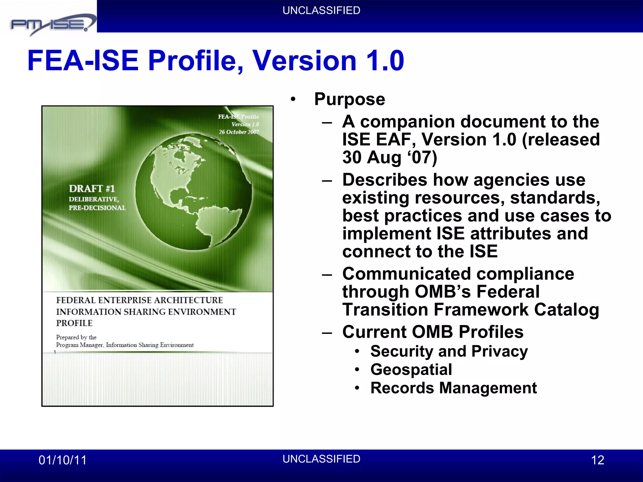 Ise enterprise architecture and common standards program | PPT ...