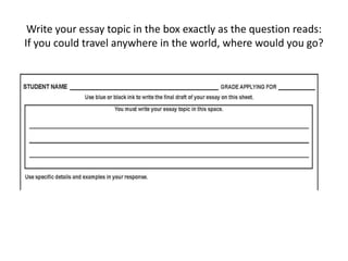 Isee writing class | PPTX