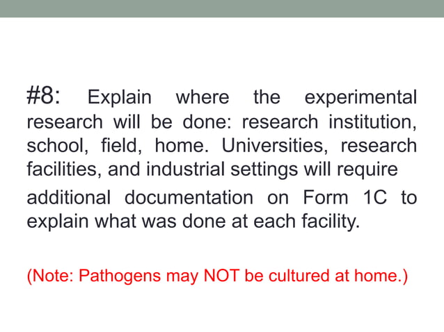 ISEF FORMS - Research for Grade 10 - Powerpoint Presentation | PPTX | Biological Sciences | Science