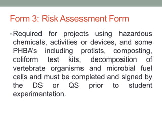 ISEF FORMS - Research for Grade 10 - Powerpoint Presentation | PPTX