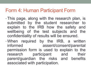 ISEF FORMS - Research for Grade 10 - Powerpoint Presentation | PPTX ...