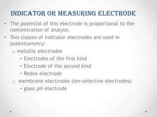potentiometry & ion selective electode | PPTX