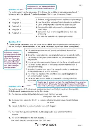 Ise ii sample paper with notes | PDF