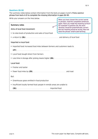 Ise ii sample paper with notes | PDF