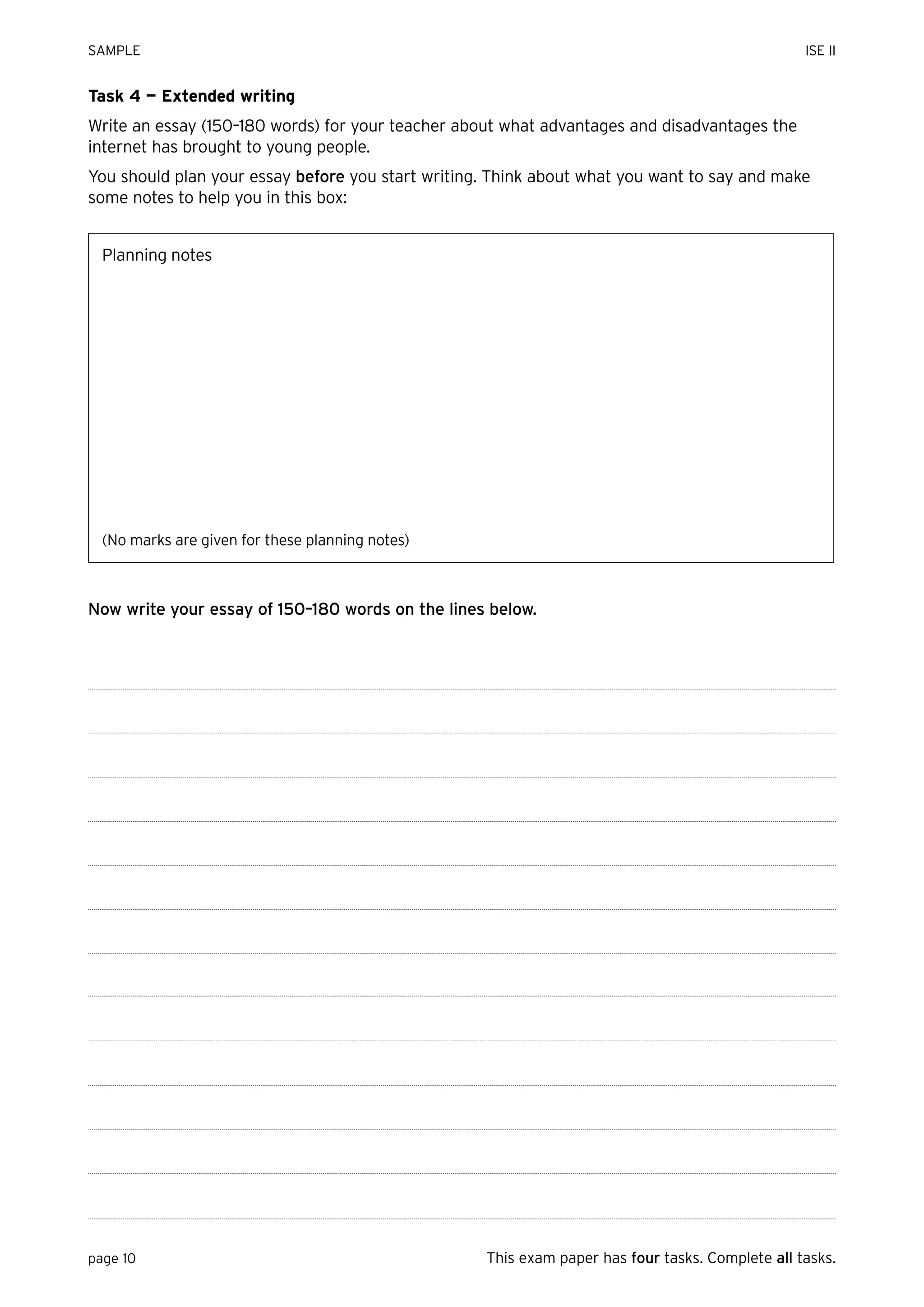 Trinity Integrated Skills in English II Sample Paper 3 (with answers) | PDF
