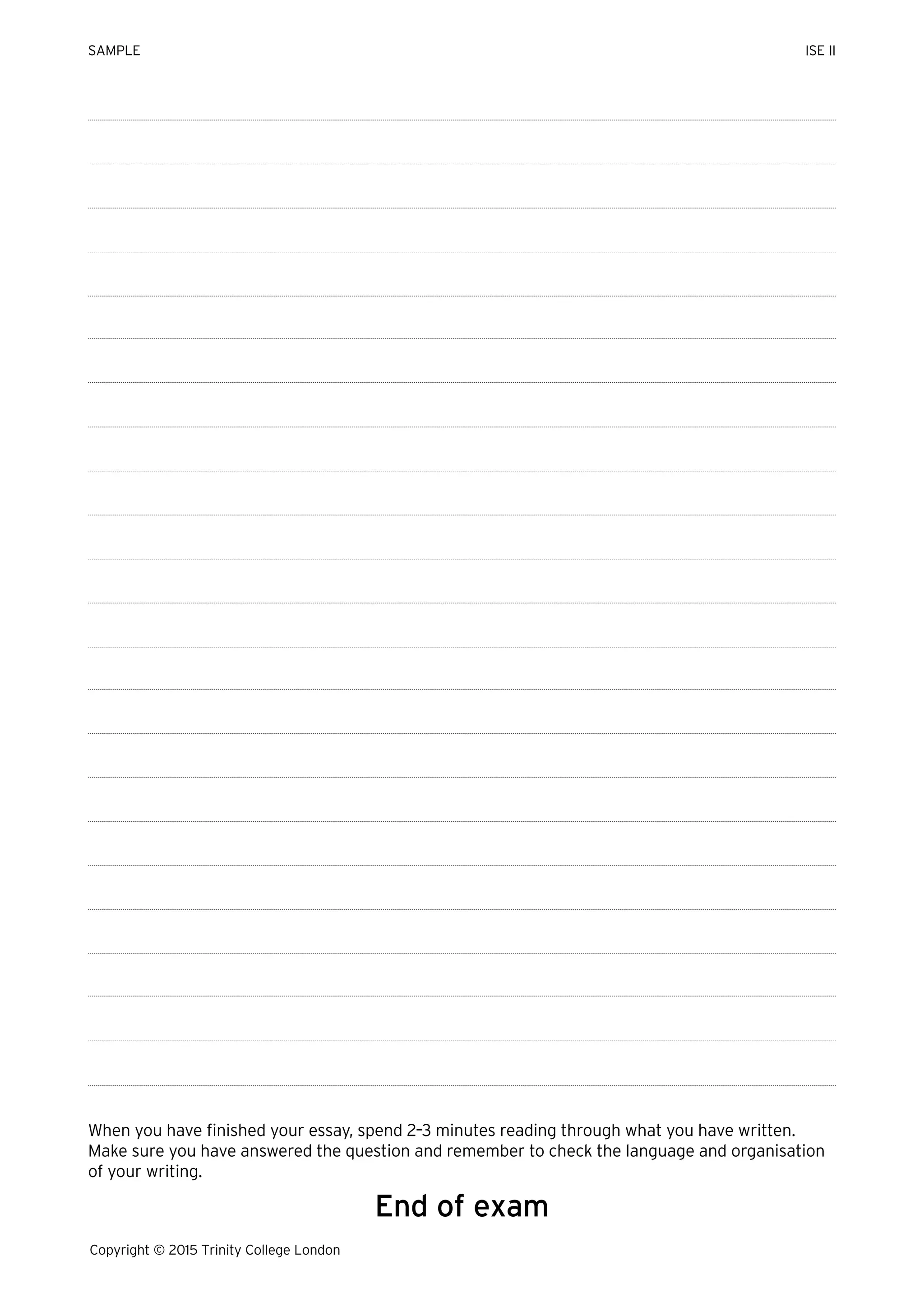 Trinity Integrated Skills in English II Sample Paper 3 (with answers) | PDF