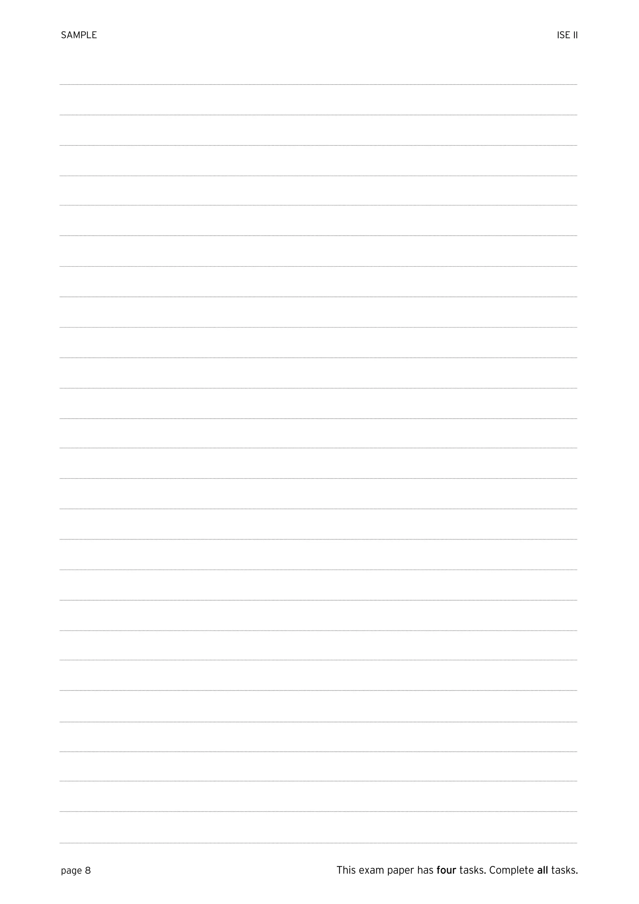 Trinity Integrated Skills in English II Sample Paper 3 (with answers) | PDF