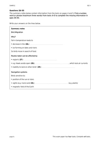 Trinity Integrated Skills in English II Sample Paper 3 (with answers) | PDF