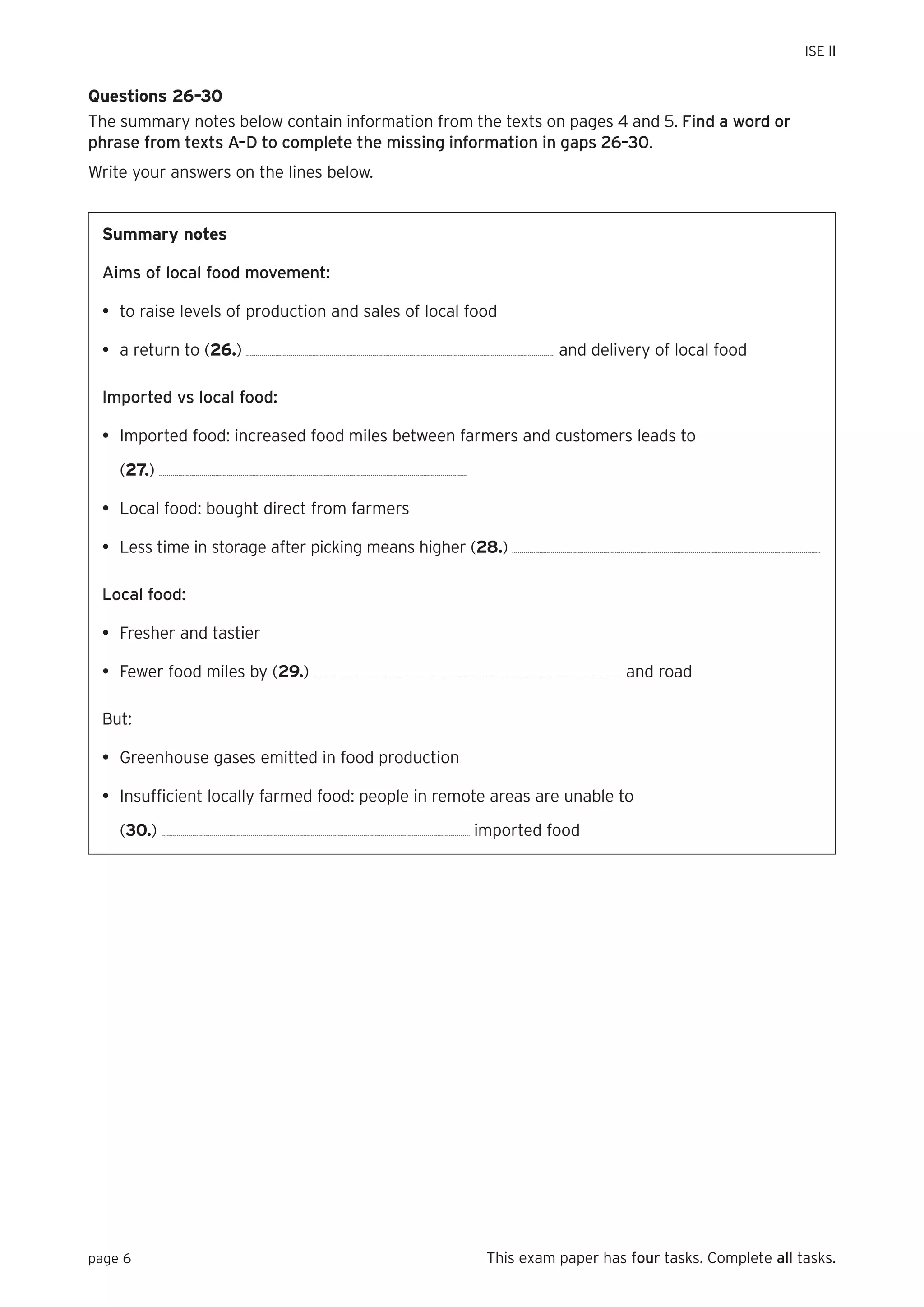Trinity Integrated Skills in English II Sample Paper 1 (with answers) | PDF