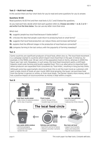 Trinity Integrated Skills in English II Sample Paper 1 (with answers) | PDF