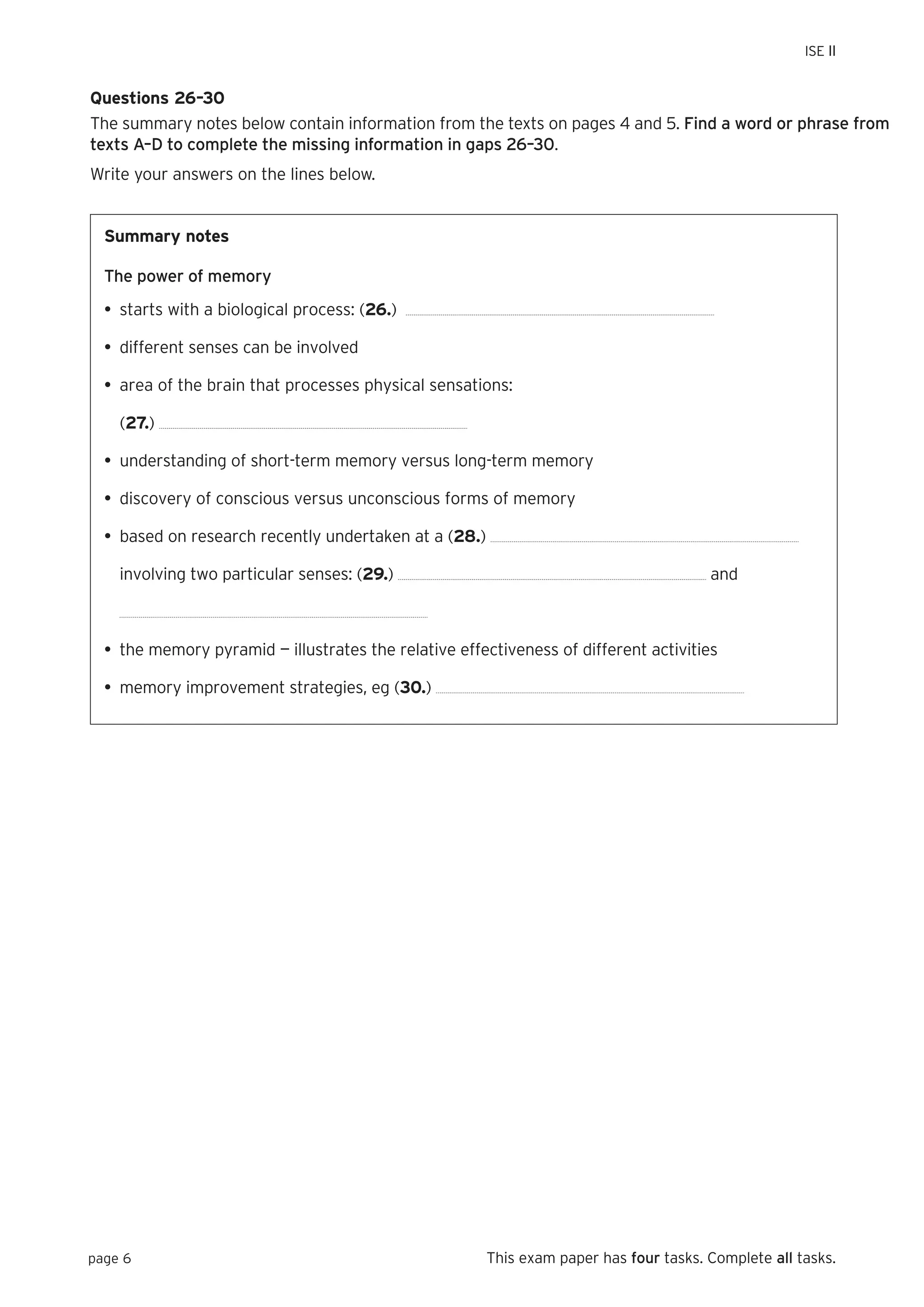 Trinity Integrated Skills in English II Sample Paper 2 (with answers) | PDF