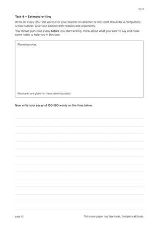 Trinity Integrated Skills in English II Sample Paper 2 (with answers) | PDF