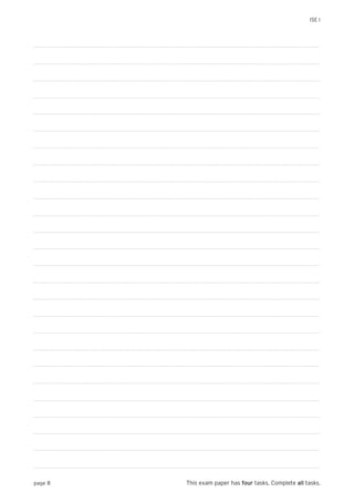 Ise i sample paper 1 (with answers) | PDF