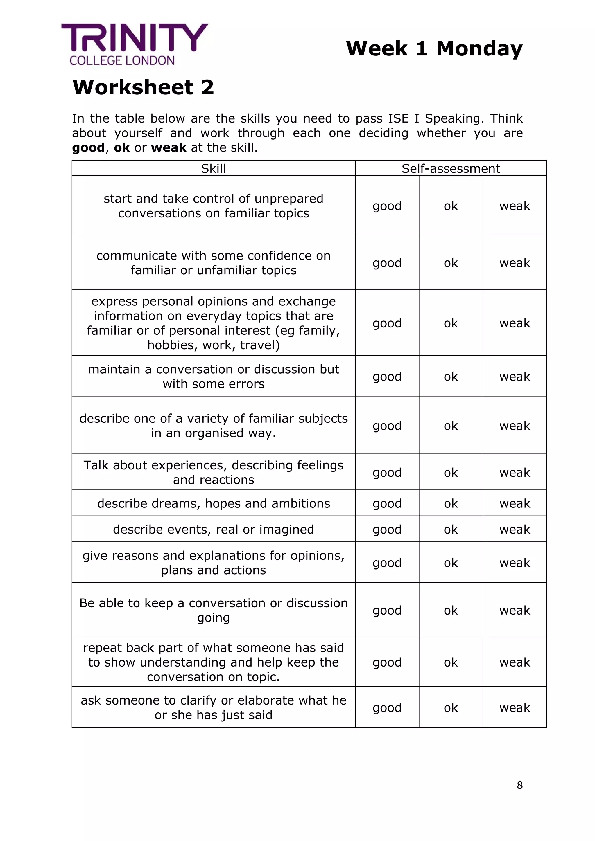 Ise i worksheets | PDF