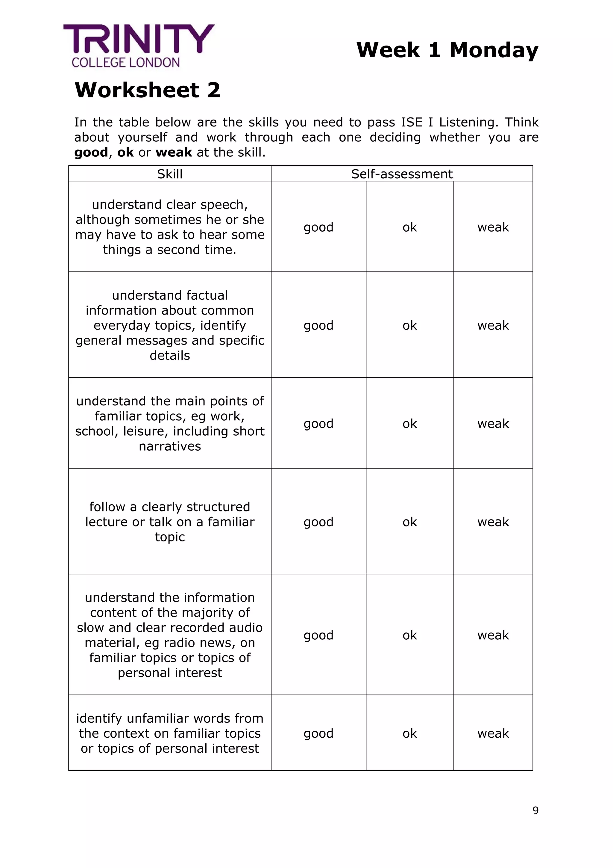 Ise i worksheets | PDF