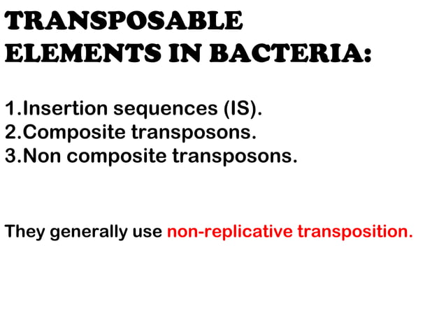 Is elements transposons final | PPT | Chemistry | Science