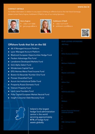 ISE listing offshore funds | PDF