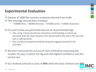 Semantic Tag Recommendation | PPT