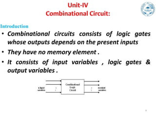 I semester Unit 4 combinational circuits.pptx