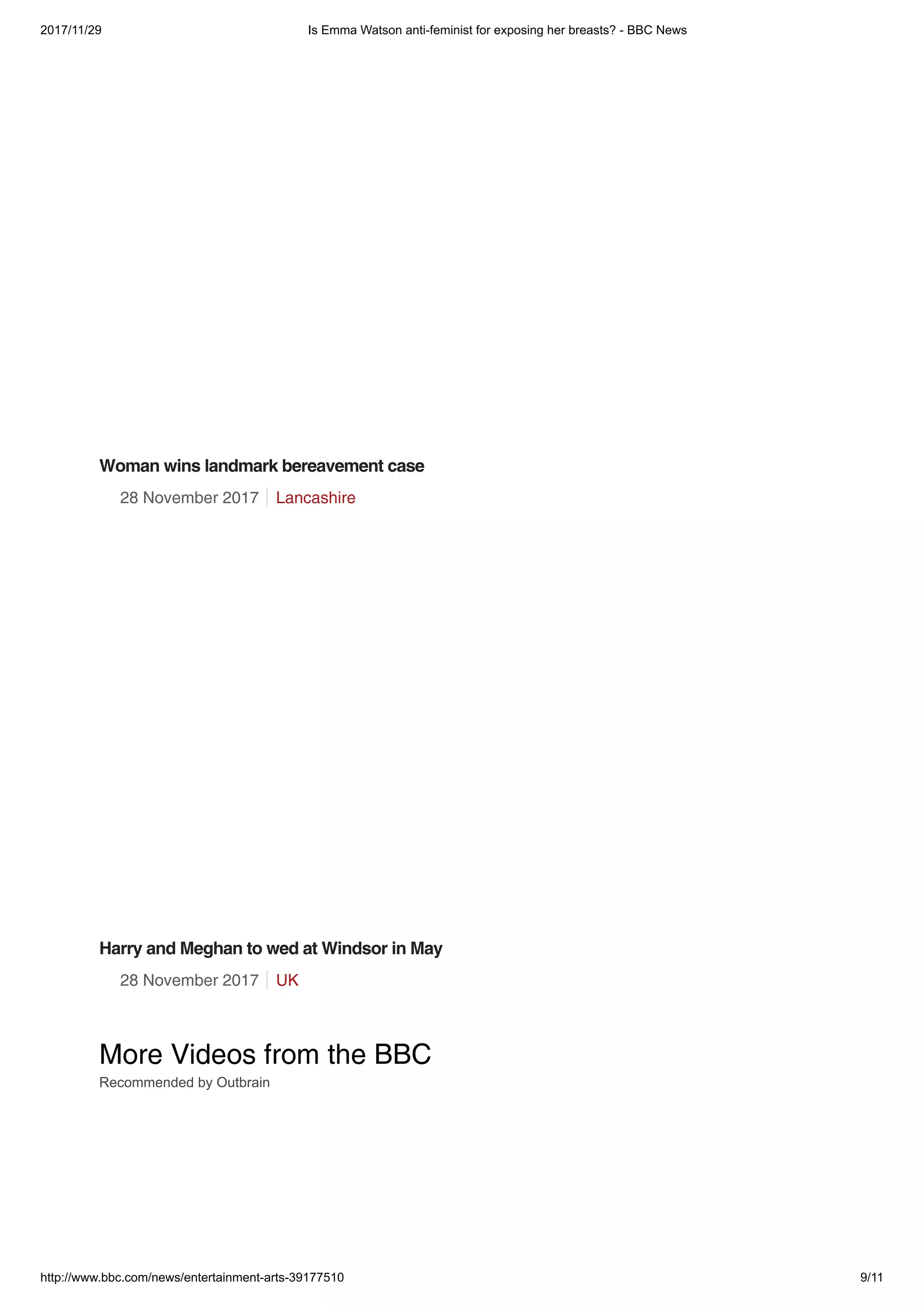 Is emma watson anti feminist for exposing her breasts - bbc news | PDF