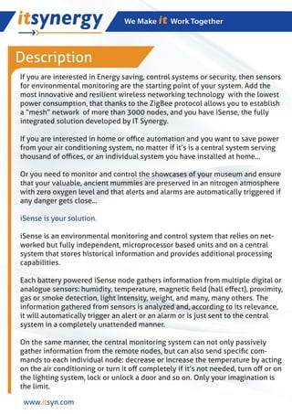 I Sense Brochure | PDF