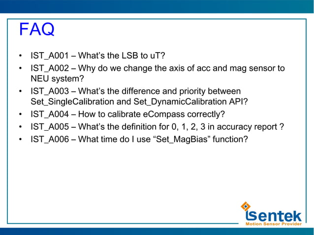 [Isentek] eCompass API FAQ | PDF