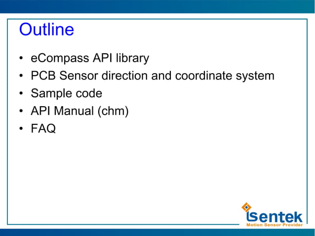 [Isentek] eCompass API Quick Start | PDF