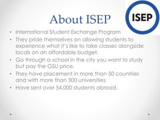 ISEP - Global Ambassador Presentation | PPT