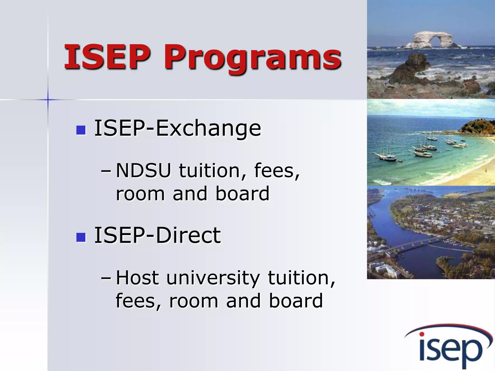 ISEP Exchange and Direct Programs | PPT