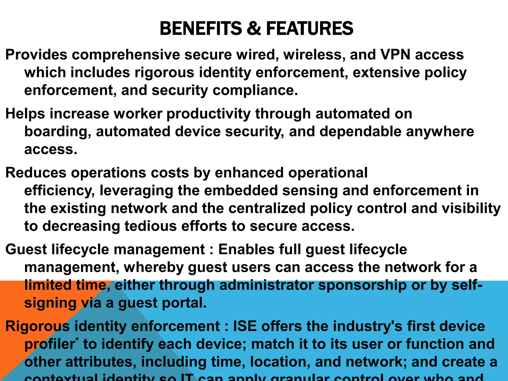 Cisco Identity Services Engine Ise Pptx Operating Systems Computer Software And Applications