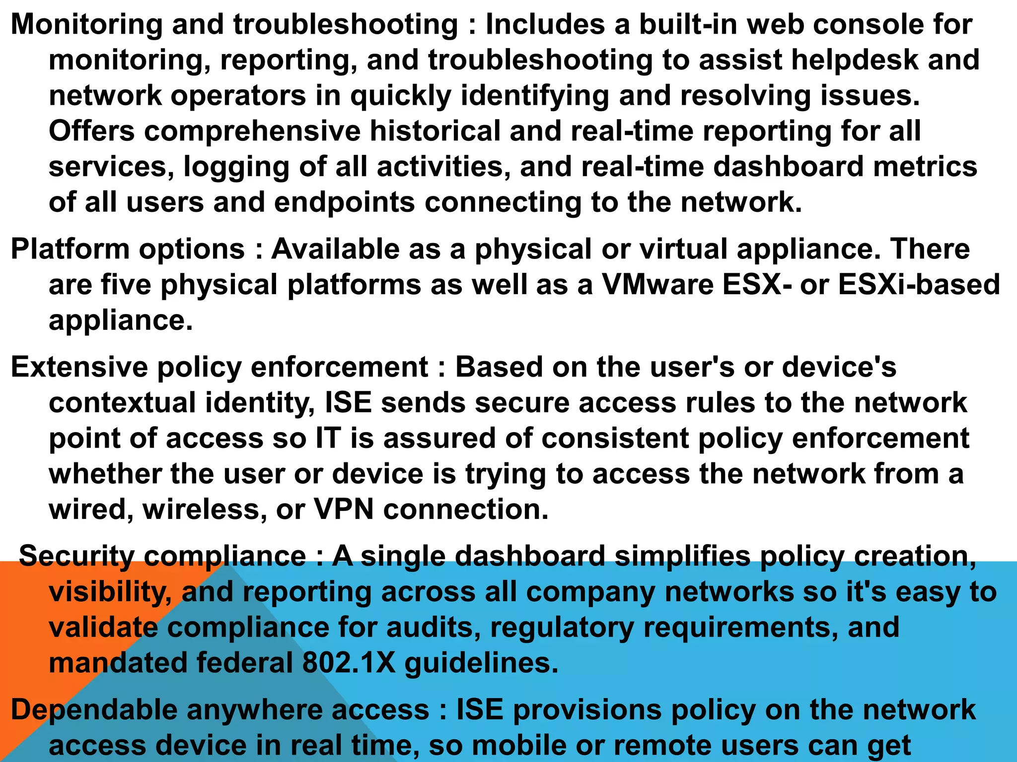 Cisco Identity Services Engine Ise Pptx Operating Systems Computer Software And Applications