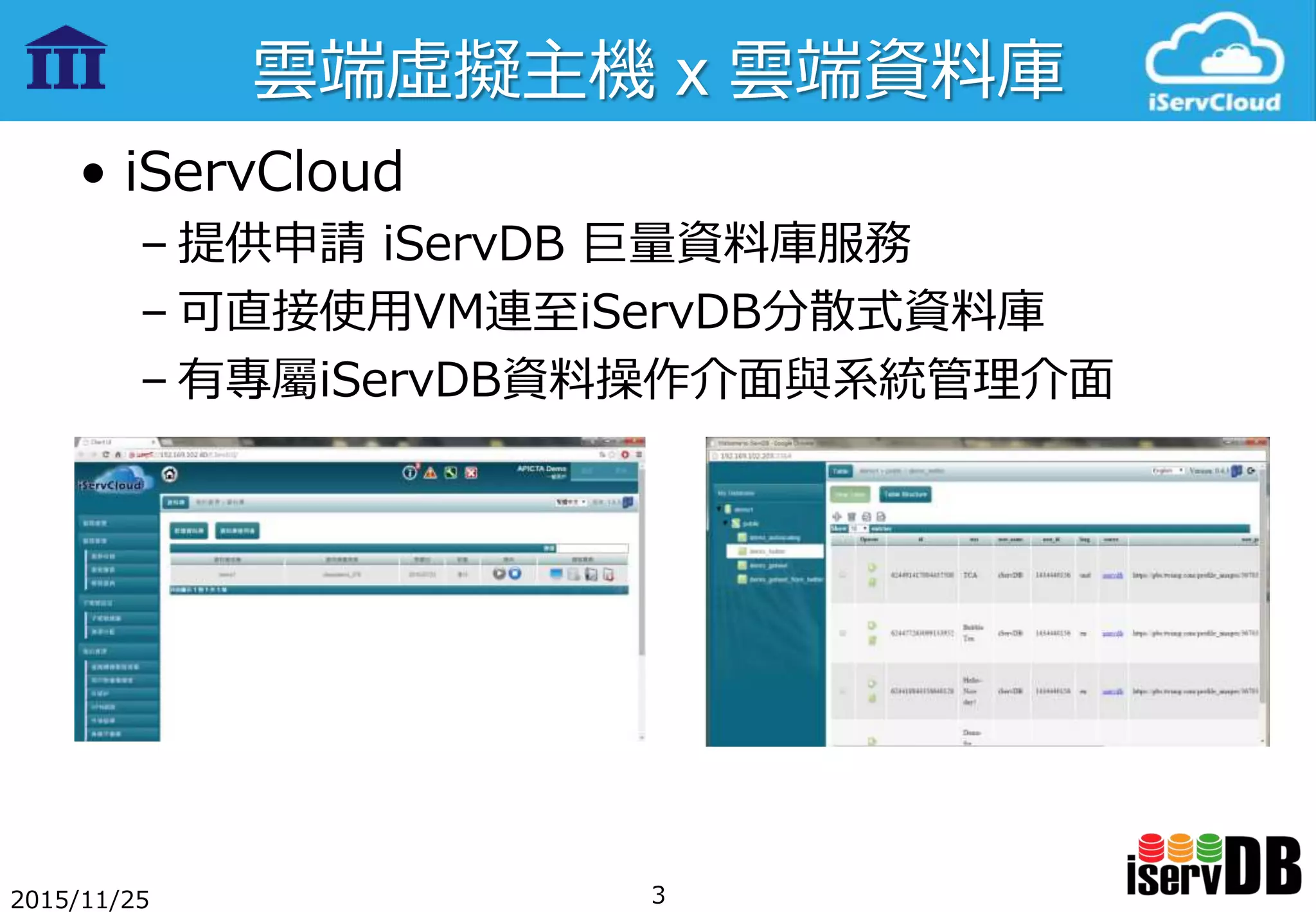 iServDB - iServCloud DBaaS Solution | PPTX | Cloud Computing | Internet