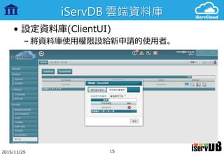 iServDB - iServCloud DBaaS Solution | PPTX | Cloud Computing | Internet
