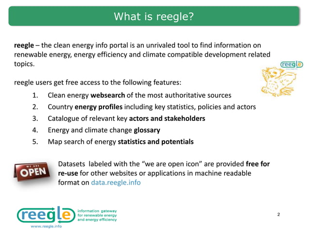 reegle - a new key portal for open energy data | PPT