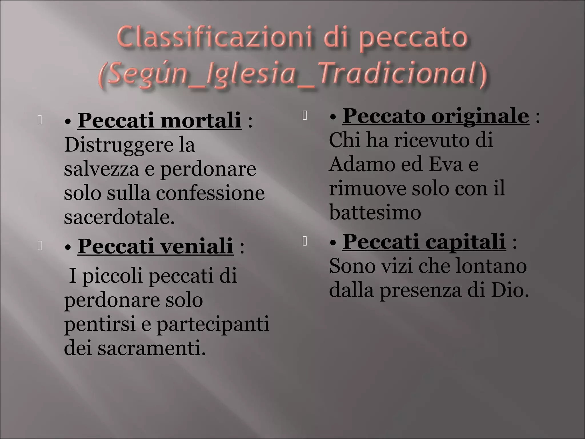 I sette peccati capitali | PPT
