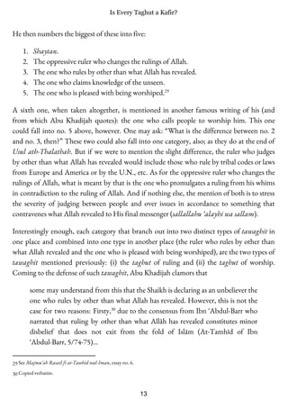 Is Every Taghut a Kafir? | PDF | Islam | Religion & Spirituality