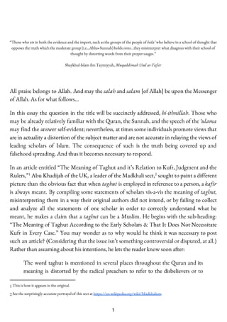 Is Every Taghut a Kafir? | PDF | Islam | Religion & Spirituality