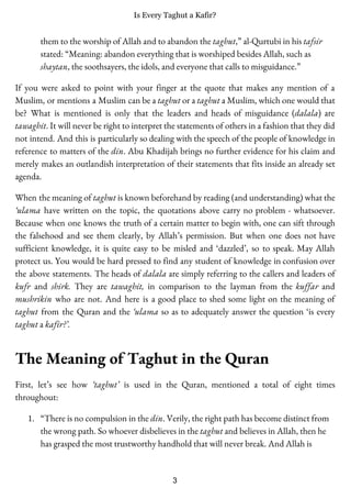 Is Every Taghut a Kafir? | PDF | Islam | Religion & Spirituality