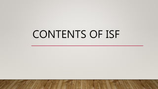 Investigator Site File (ISF) / Trial Master file in trial (TMF) | PPTX