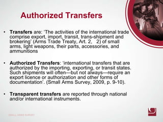 Small Arms Transfers: Authorized but Unseen | PPT
