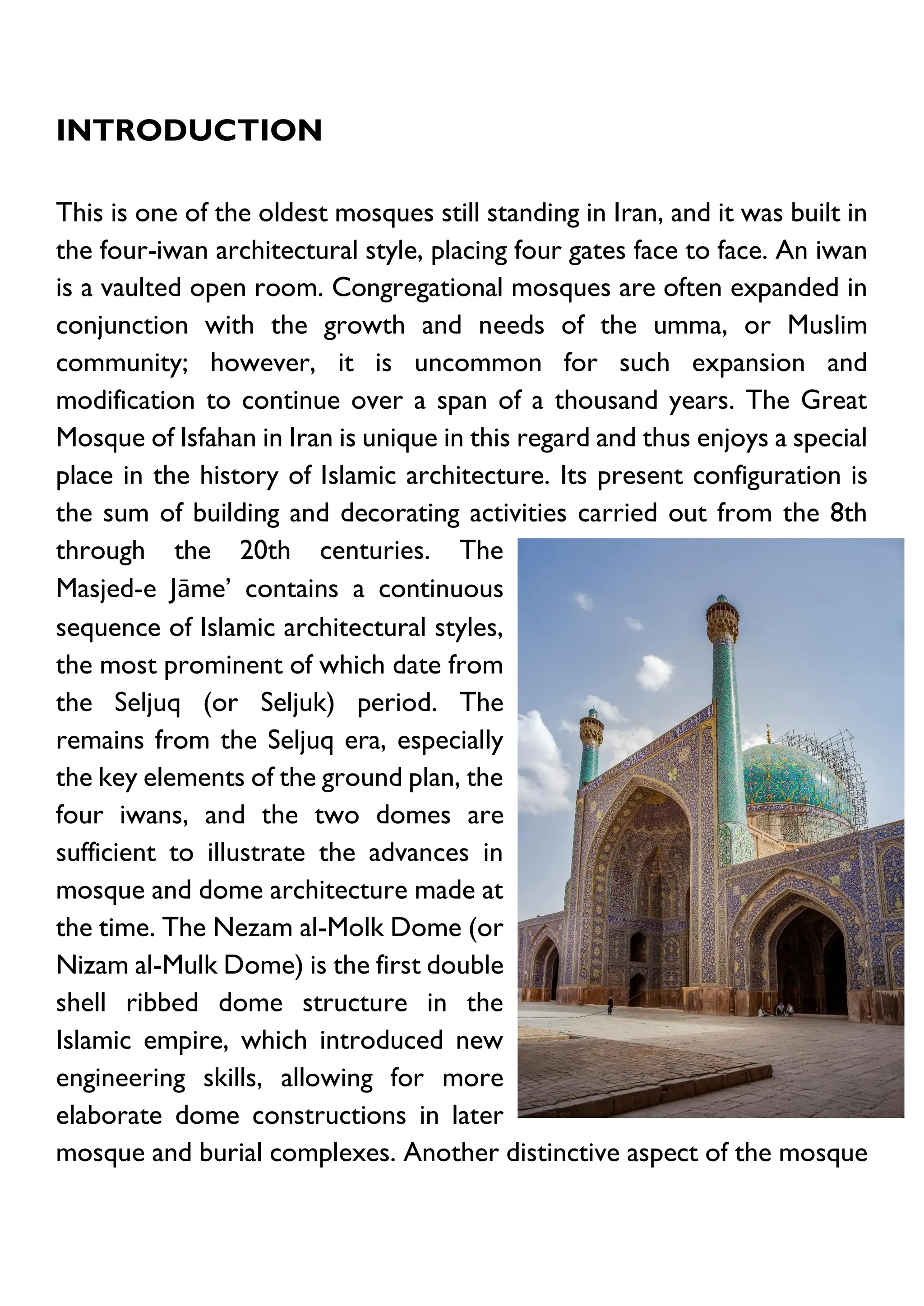 Shah (Al-Imam) Mosque in Isfahan Architecture | PDF