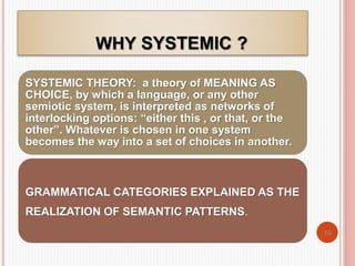 Systemic Functional Linguistics | PPTX