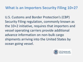 ISF 10 + 2 Made Easy | PPSX | Logistics | Business