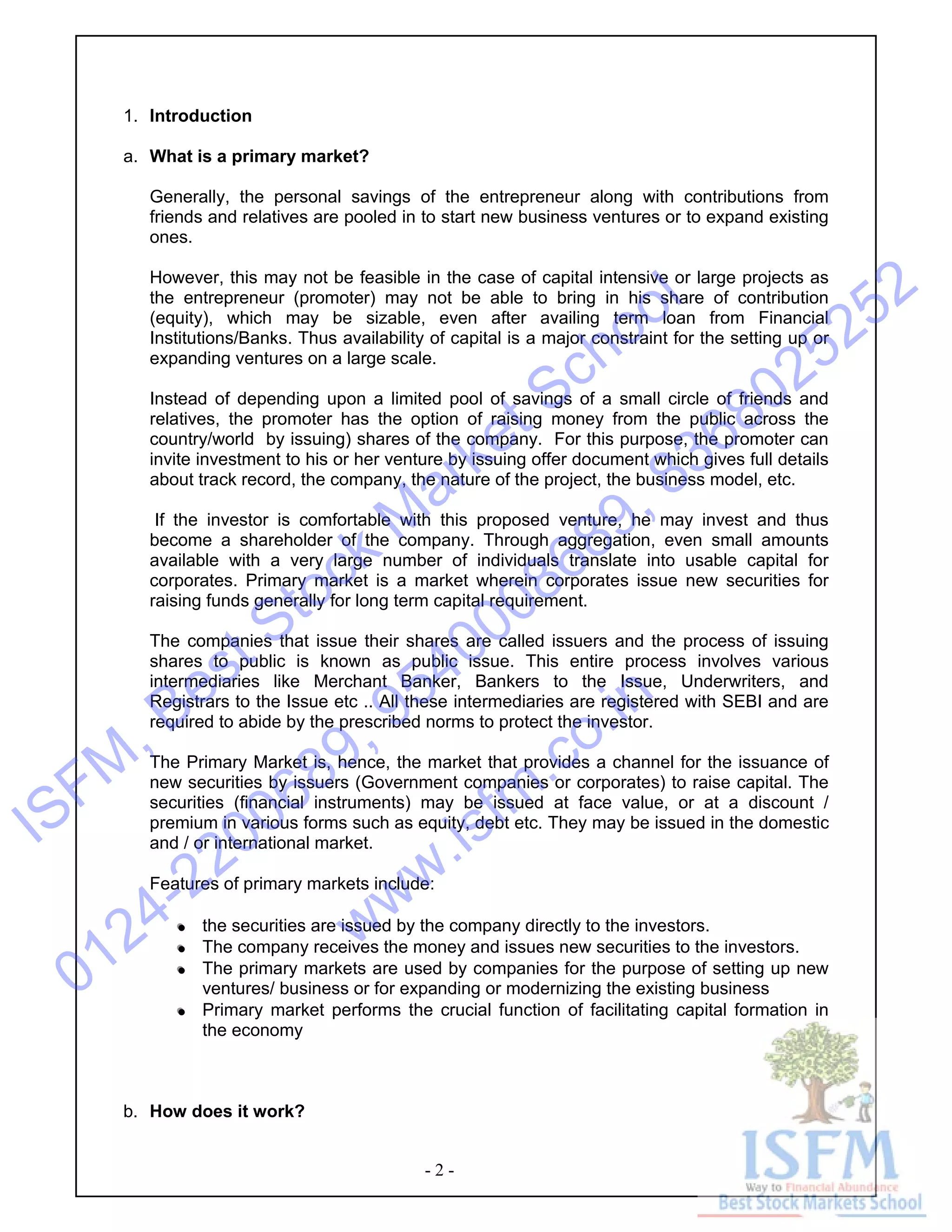 Isfm beginner's guide to Stock Market | PDF