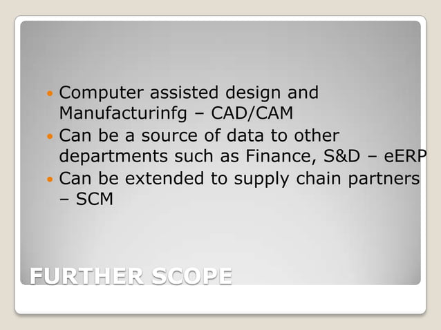 Information system for production management | PPTX