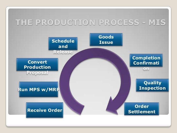Information system for production management