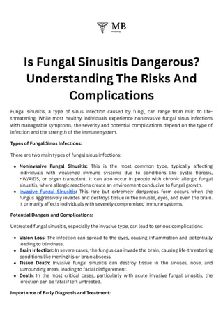 Is Fungal Sinusitis Dangerous Understanding the Risks and Complications.pdf