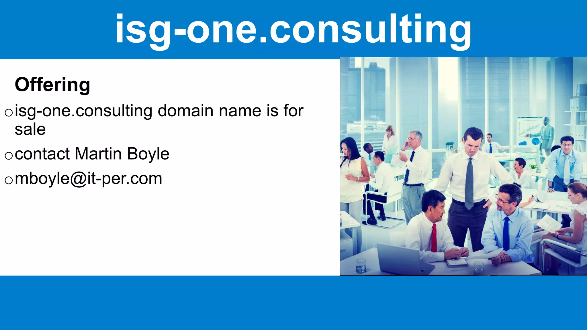 ISG-ONE Consulting | PDF
