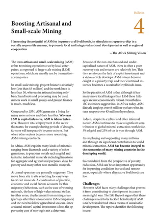 Boosting Artisanal and Small-scale Mining Bulletin 4 | PDF