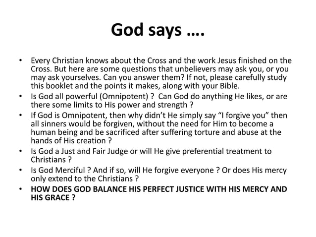 Is god all powerful | PPT